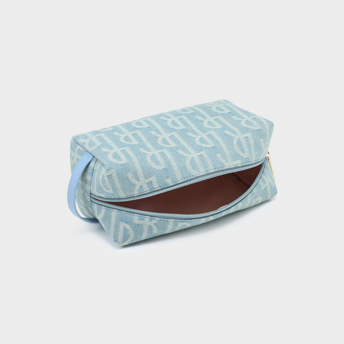 BEAUTY CASE MEDIUM in denim - CELESTE – LABEL ROSE