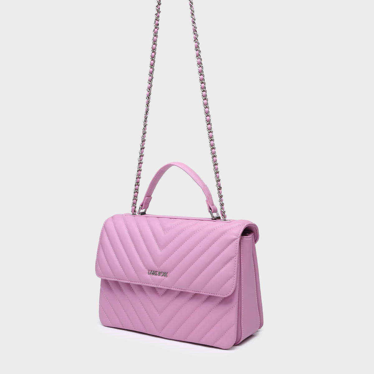 LILY BIG imitation leather handbag - TAFFY PINK – LABEL ROSE