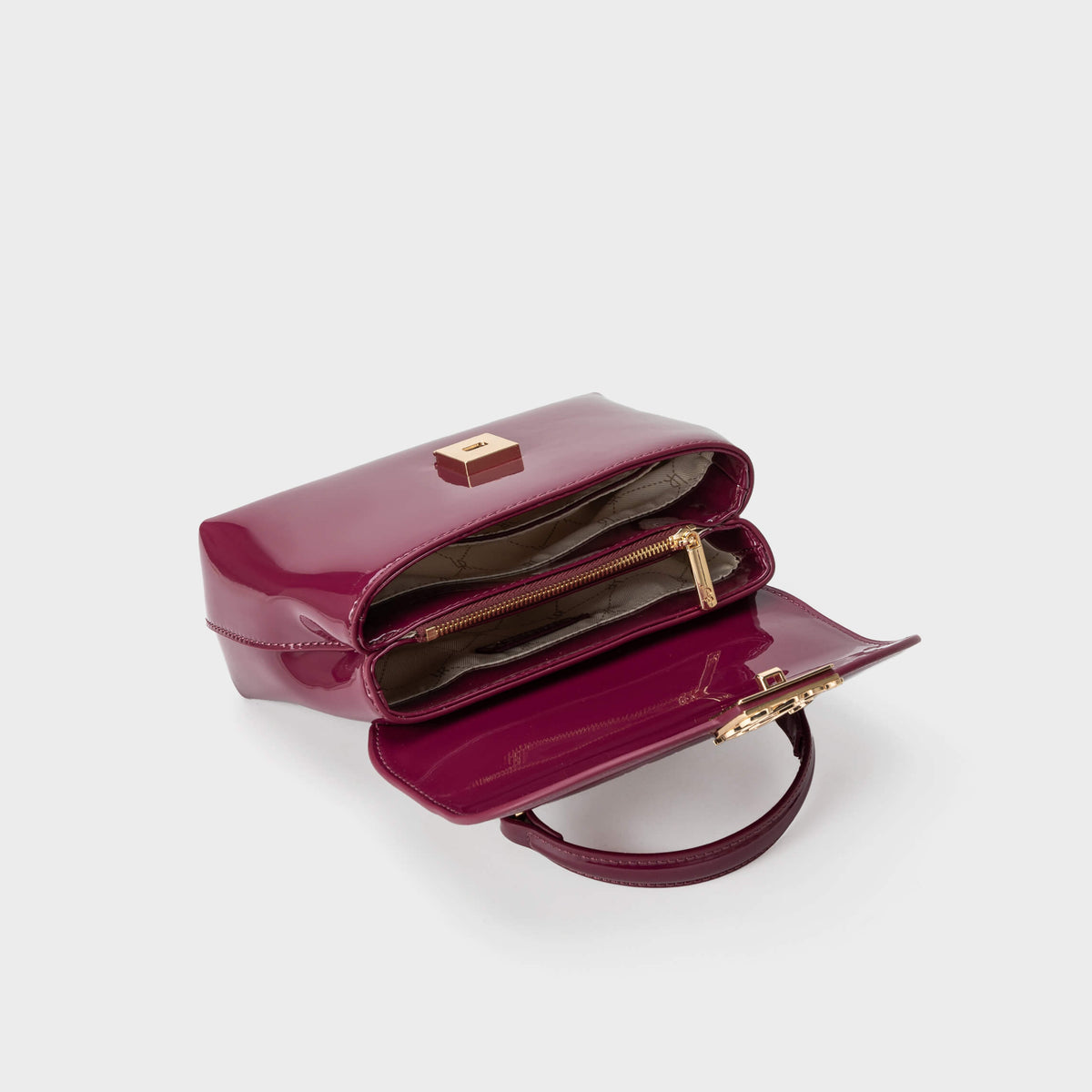 Borsa a mano LESLIE VERNICE - GRAPE – LABEL ROSE